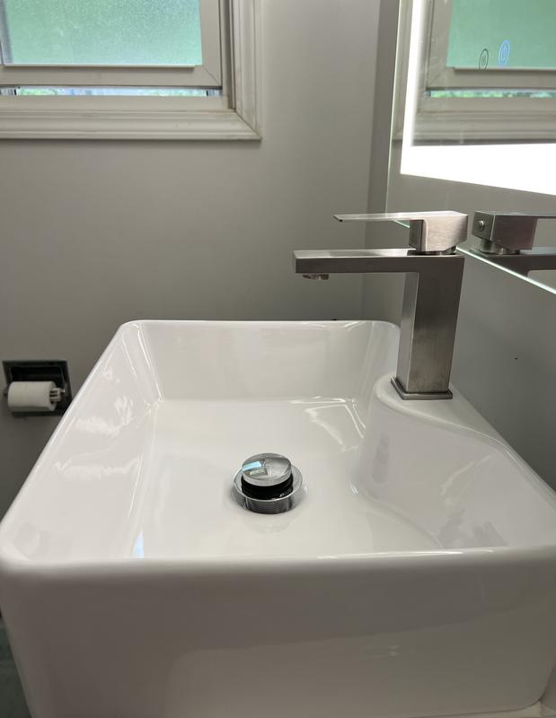 Eridanus Denbigh Vitreous China 11.8-in Vessel Rectangular Modern Crisp ...