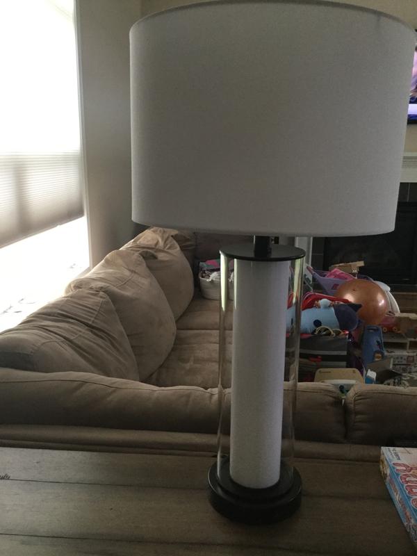 KAWOTI 26.75-in Blackened Bronze LED Rotary socket Table Lamp with ...