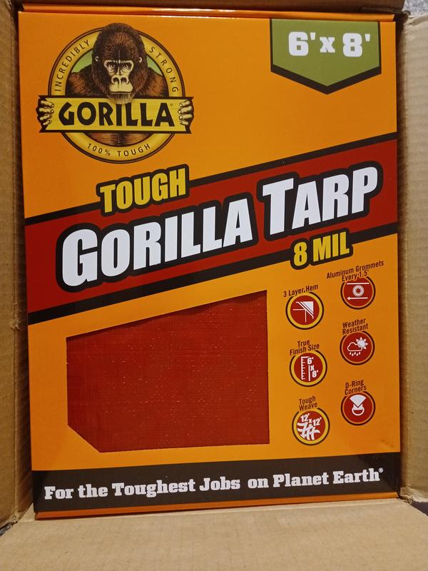 Gorilla 12-ft x 20-ft Red Water Resistant Standard Polyethylene 8-mil ...