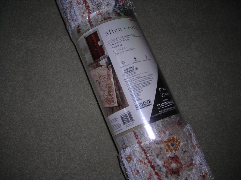 allen + roth with STAINMASTER Camille Border 5 X 8 (ft) Beige Indoor ...