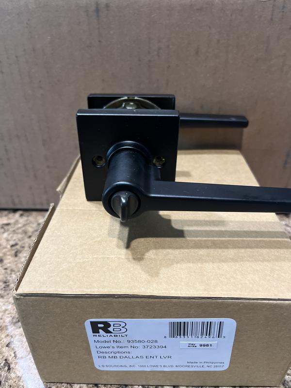 RELIABILT Dallas Matte Black Interior/Exterior Dummy Door Handle 93550 ...