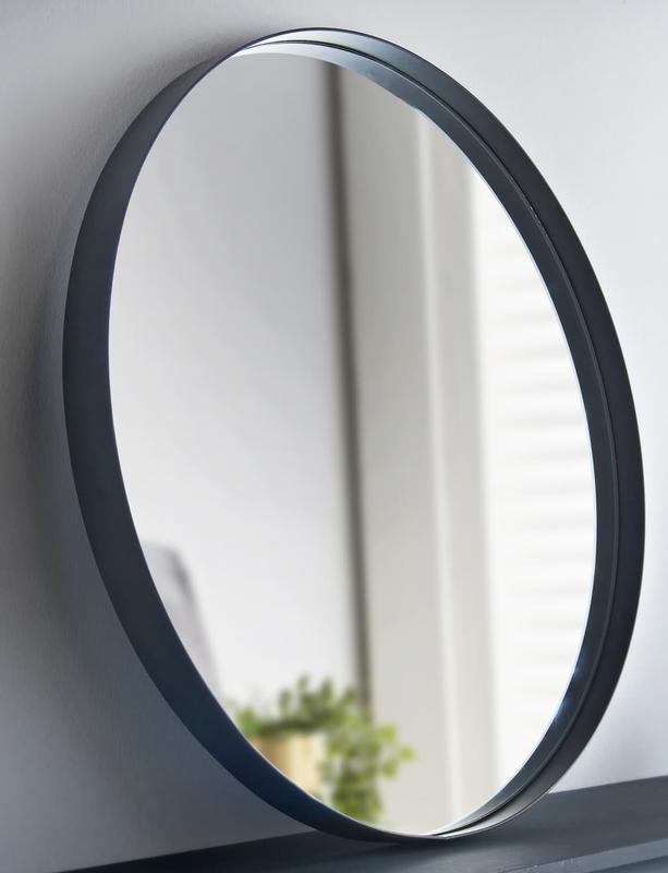 Keonjinn Bathroom Mirrors 30-Inches W x 30-Inches H Round Brushed ...