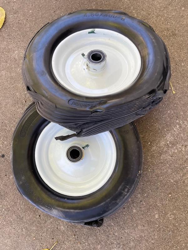 Ogracwheel 1-in Bearing Flat Free Wheel with Tire 4.8 Wide X 8 Diameter ...