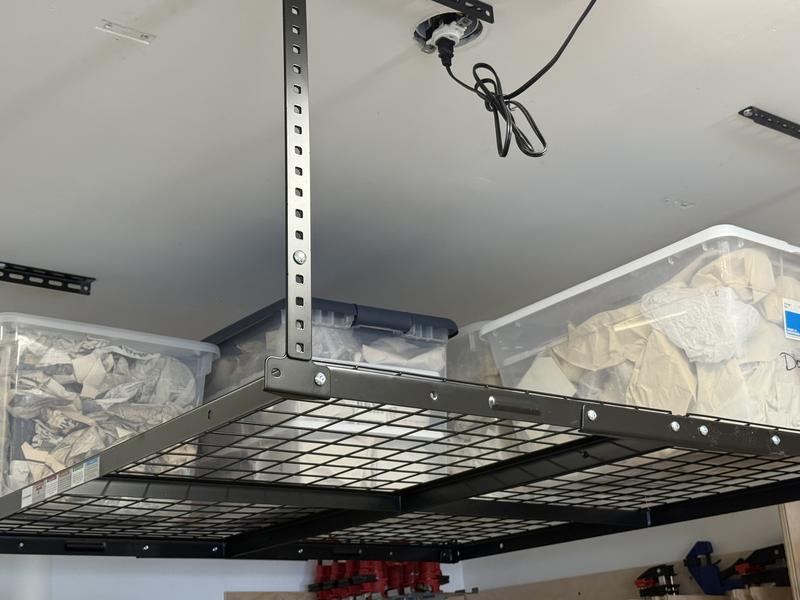Fleximounts Adjustable Height Overhead Garage Storage 450-lb in Black ...