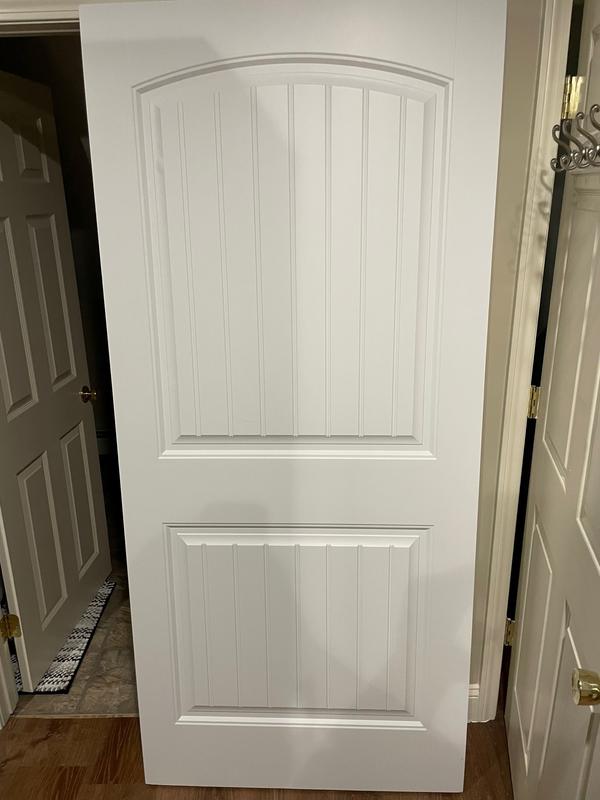 Masonite Cheyenne 36-in x 80-in White 2-panel Smooth Solid core ...