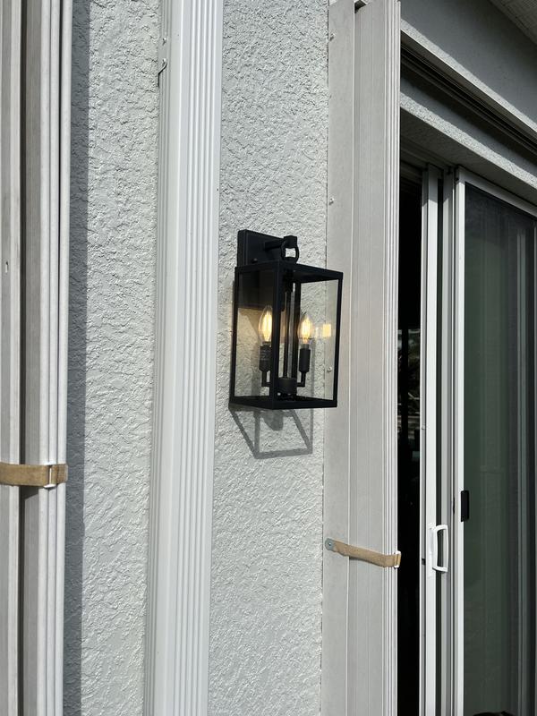 Cedar Hill 2-Light 14-in H Matte Black LED Outdoor Wall Light 106202 at ...