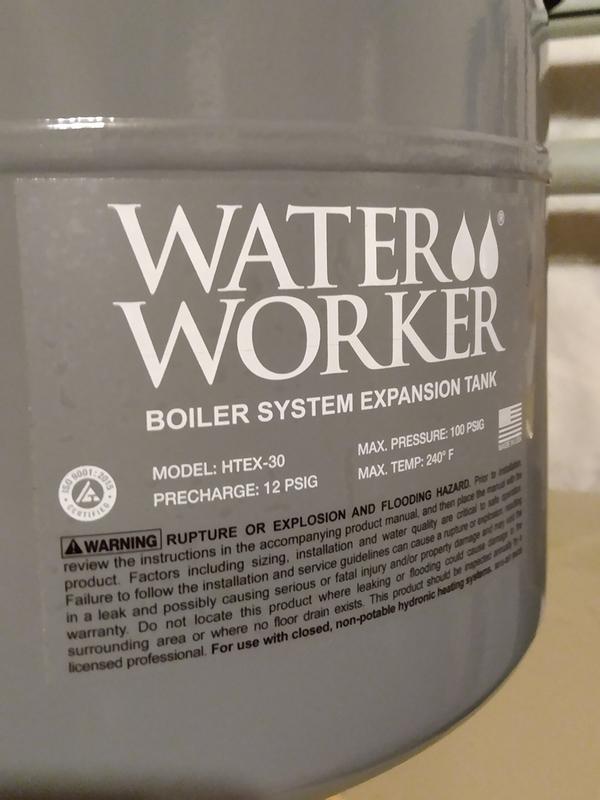 Water Worker Gray Hydronic Baseboard Heater Expansion Tank for Hot ...