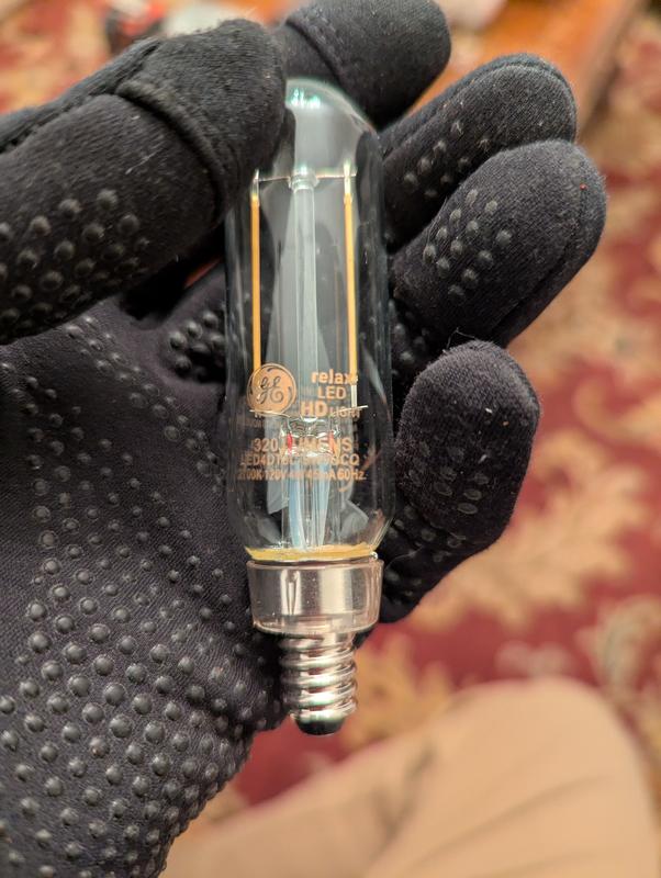 GE 60-Watt EQ T8 Warm White Candelabra Base (e-12) Dimmable LED General ...