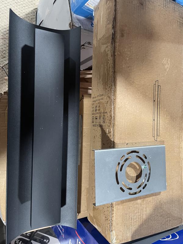 LamQee Wall Sconces Outdoor 2-Pack 20-in H Matte Black Integrated LED ...