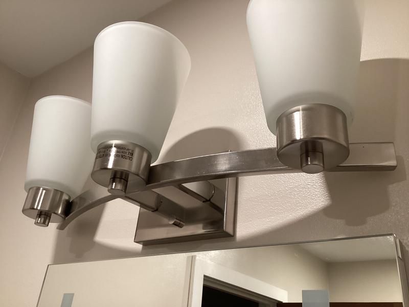 allen + roth Fairendale 21.75-in 3-Light Brushed Nickel Transitional ...