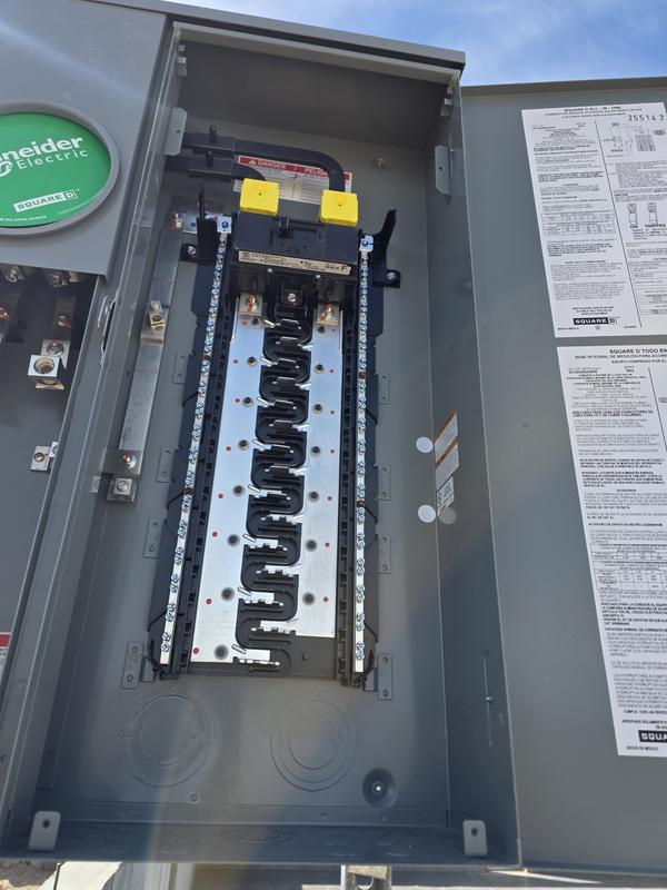 Square D 200-Amp 42-Spaces 42-Circuit Outdoor Main Breaker Meter Combo ...