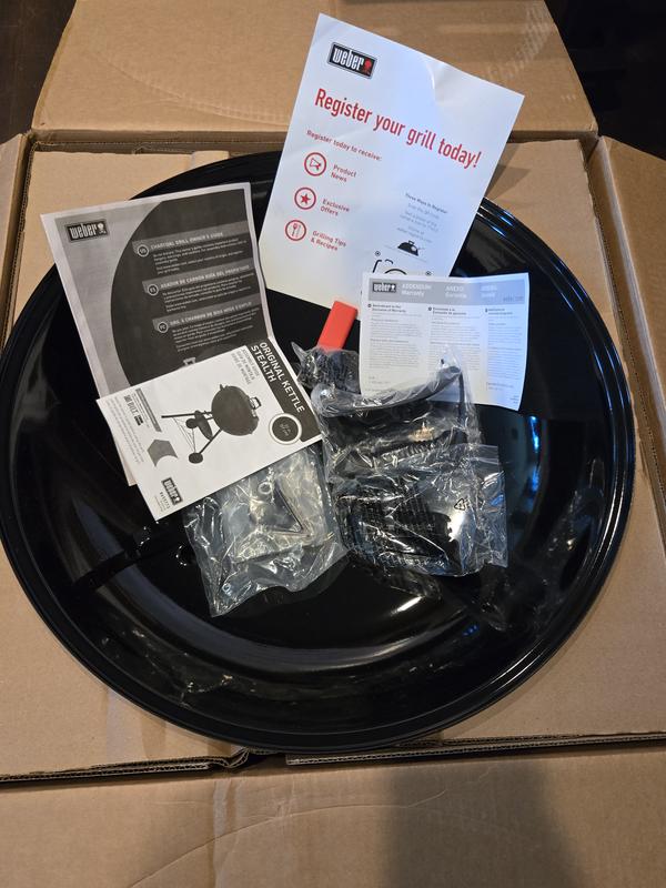 Shop Weber Weber Original Kettle Stealth 22-in W Matte Black Kettle ...