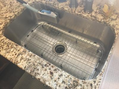 VIGO 19.25-in x 15.875-in Back Center Drain Stainless Steel Sink Grid ...