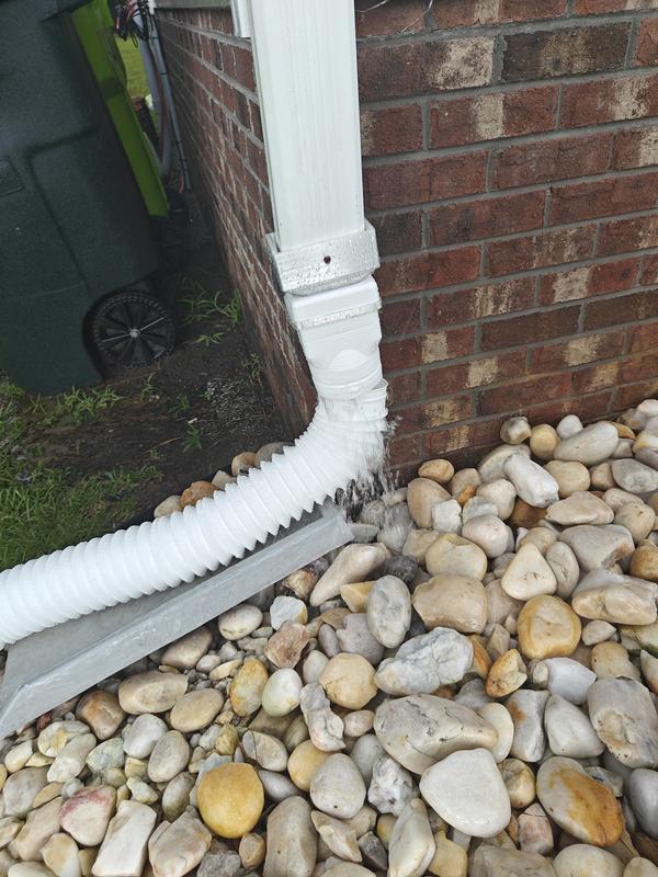 Spectra Universal Ground Spout Extension White Polymer 24-in White ...