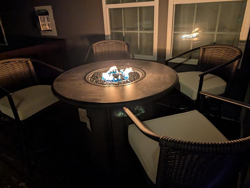 Shop allen + roth Sedgebrook 5-Piece Patio High Fire Dining Set with ...