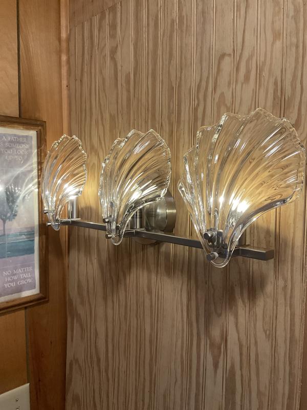 allen + roth 25.5-in 3-Light Brushed Nickel Coastal Vanity Light 47162 ...