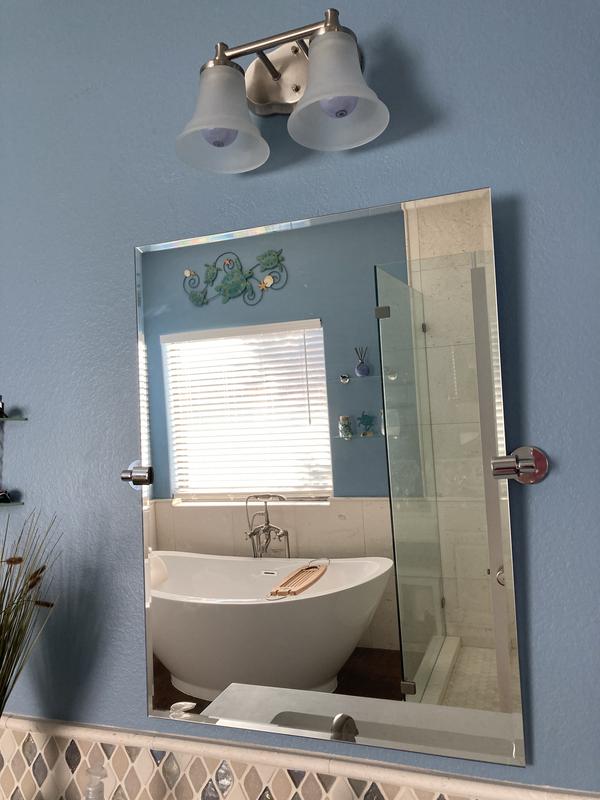 DELTA Lorain 21-in 3-Light Brushed Nickel Transitional Vanity Light at ...