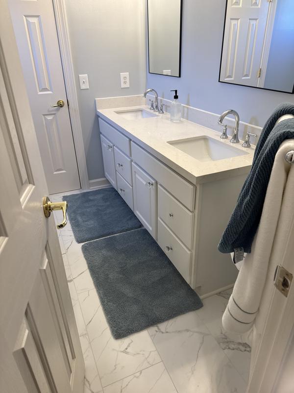 ARIEL 60-in x 22-in Pure White Quartz Quartz Undermount Single Sink ...