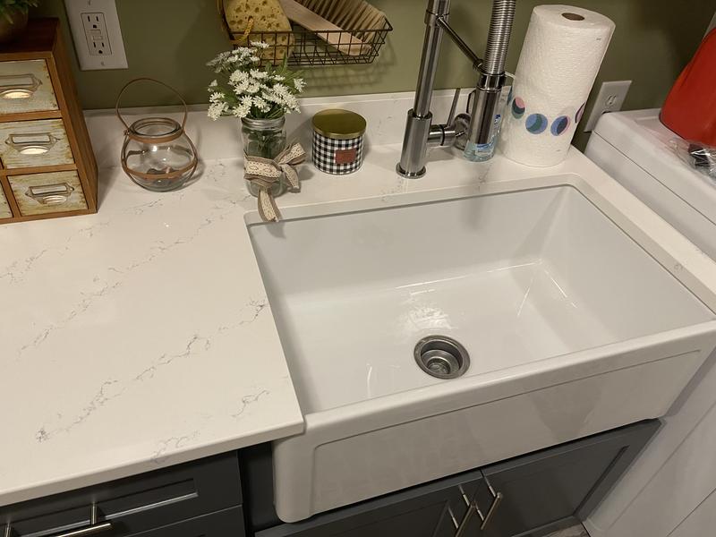 allen + roth Alluring Quartz White Kitchen Countertop SAMPLE (4-in x 4 ...