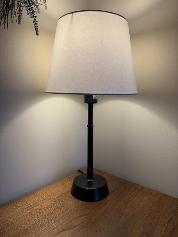 Safavieh Table Lamps 20.5-in Black LED Rotary socket Table Lamp with ...