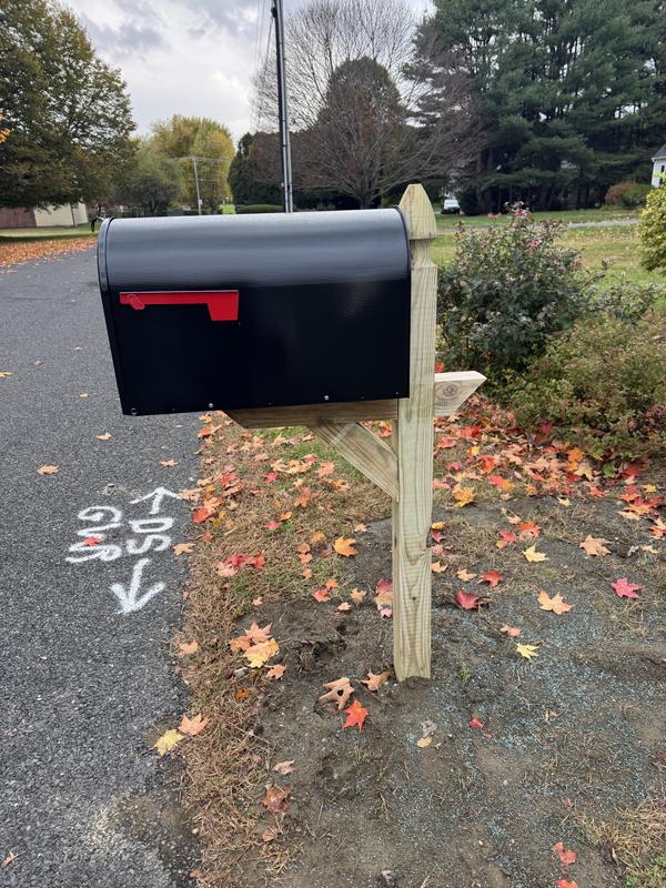Architectural Mailboxes Post Mount Black Metal Extra Large Mailbox ...