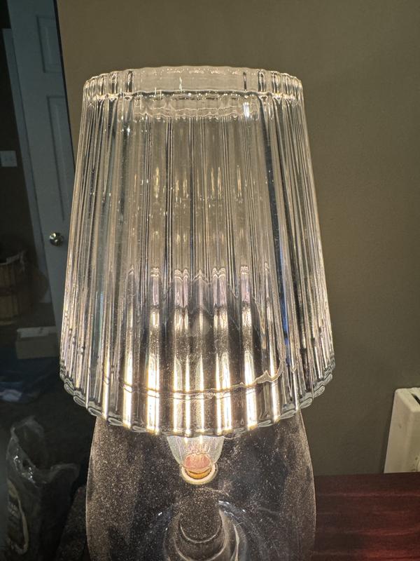 Style Selections 4.7-in x 5-in Cylinder Clear Ribbed Glass Vanity Light ...