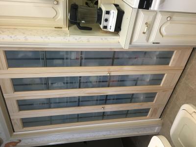 Pinecroft 30-in x 80-in Unfinished pine wood 2-panel square Frosted ...