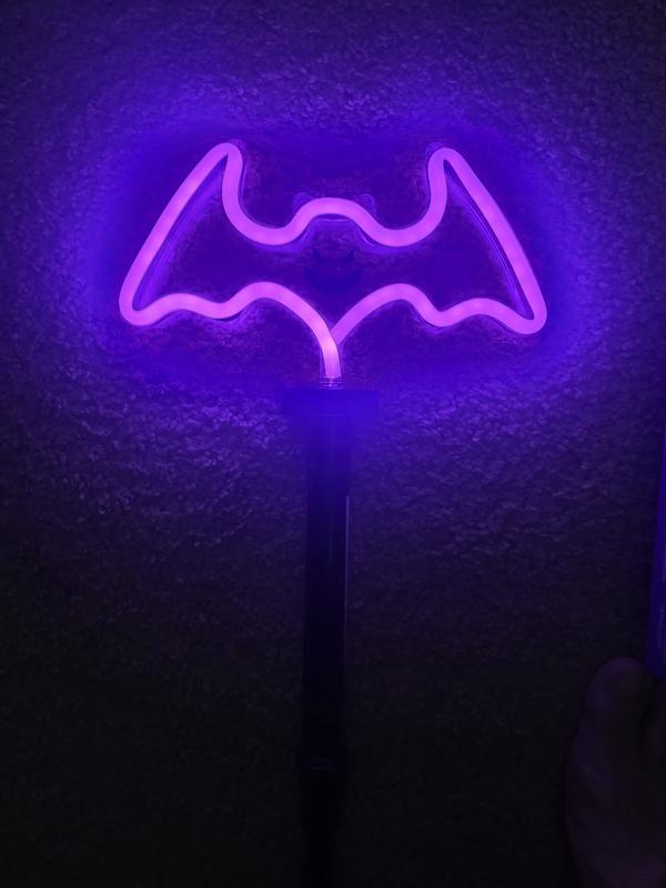 Haunted Living LED Multi-Color Neon Bat Halloween Light ES65-801LA at ...