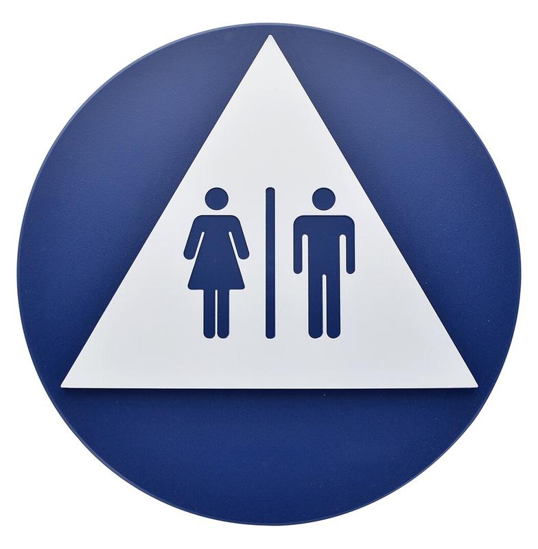 Hillman Sign Center 12-in x 12-in Plastic Restroom Sign 844605 at Lowes.com