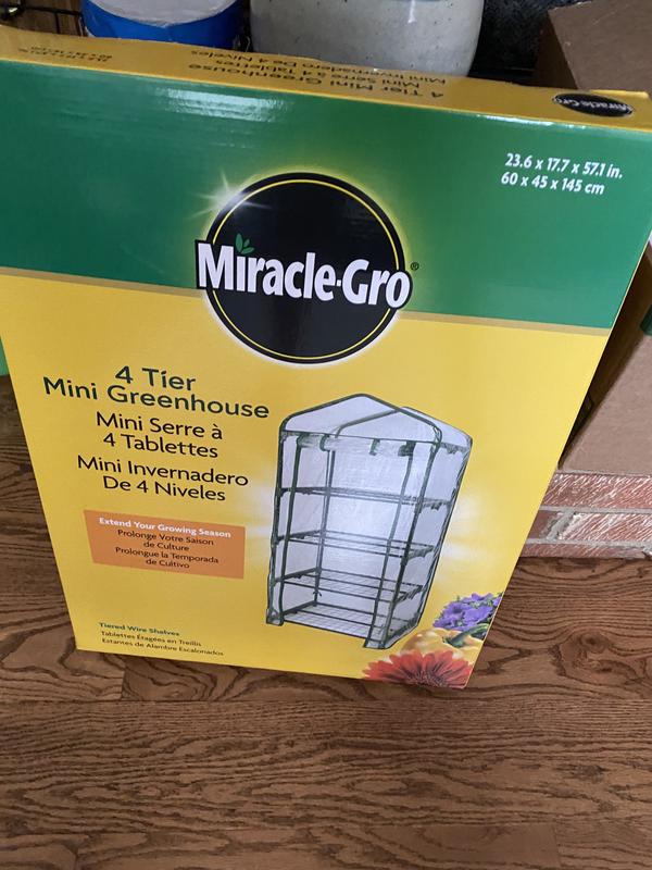 Miracle-Gro 1-ft L x 2-ft W x 5-ft H Transparent Greenhouse Kit in the ...
