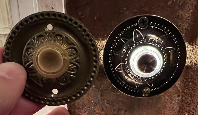 Style Selections Wired Lighted Bronze Doorbell Button SS-722-00 at ...