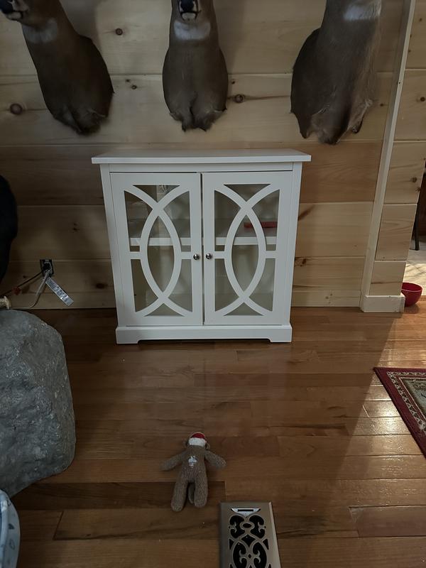 allen + roth Modern Antique White Satin Console Table FR11923 at Lowes.com