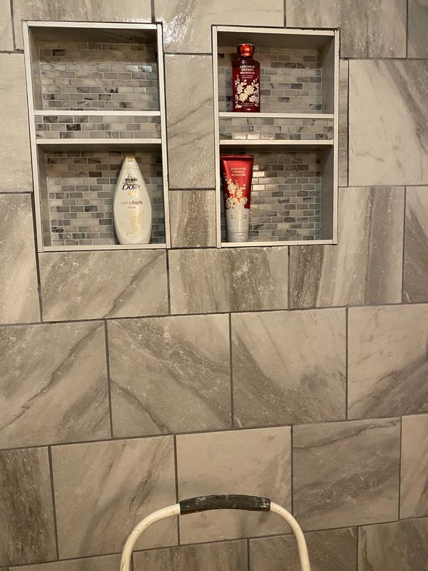 allen + roth Sovereign Stone Pearl 3-in x 12-in Porcelain Marble ...