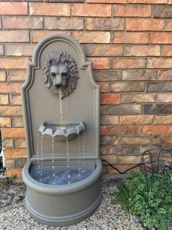 allen + roth 40-in H Plastic Electric Powered Wall Outdoor Fountain ...
