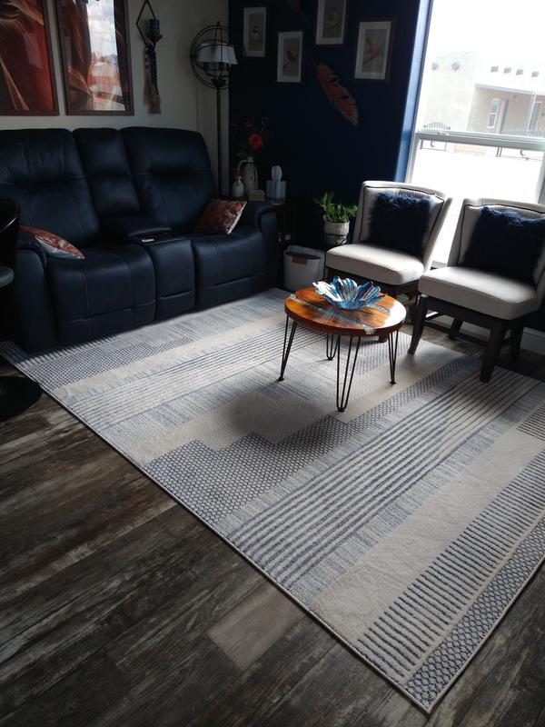 Well Woven Harlow 6 x 9 (ft) Polypropylene Beige Rectangular Indoor ...