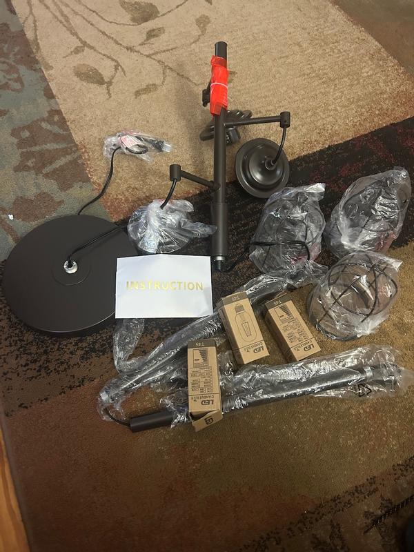 KAWOTI Ahmauri 64.75-in Blackened Bronze Tree Track Floor Lamp with ...