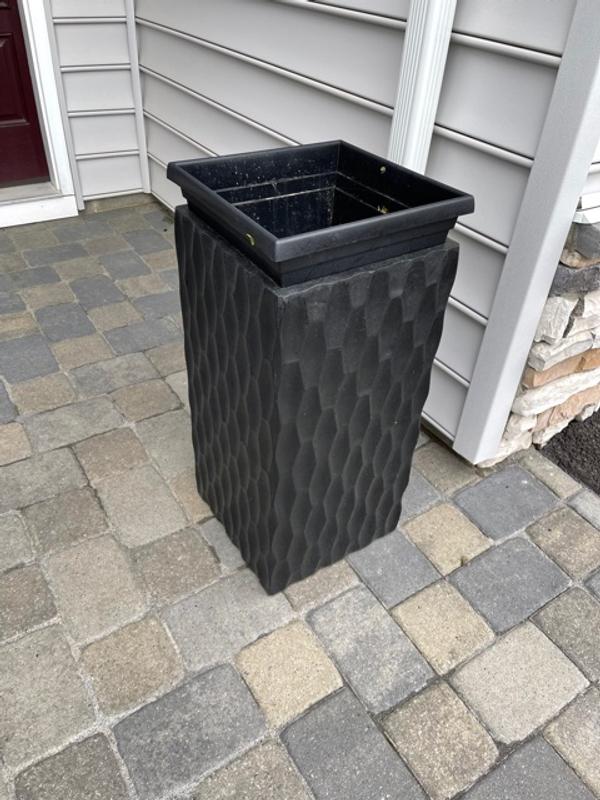KANTE Rectangle 8.3-in W Extra Large Black Concrete Contemporary/Modern ...