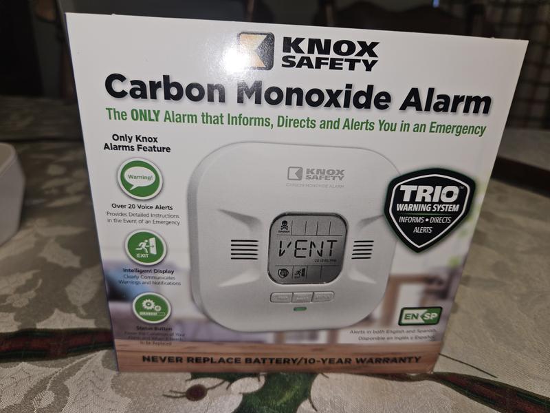 Knox Safety 10-Year Battery Plug-in Carbon Monoxide Detector with Voice ...