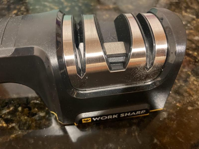 Work Sharp Kitchen Knife Sharpener - Diamond and Ceramic Wheels - Pull Through Design - Includes ...