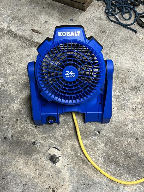 Kobalt 7-in 24-Volt 5-Speed High Velocity Indoor/Outdoor Blue Personal ...