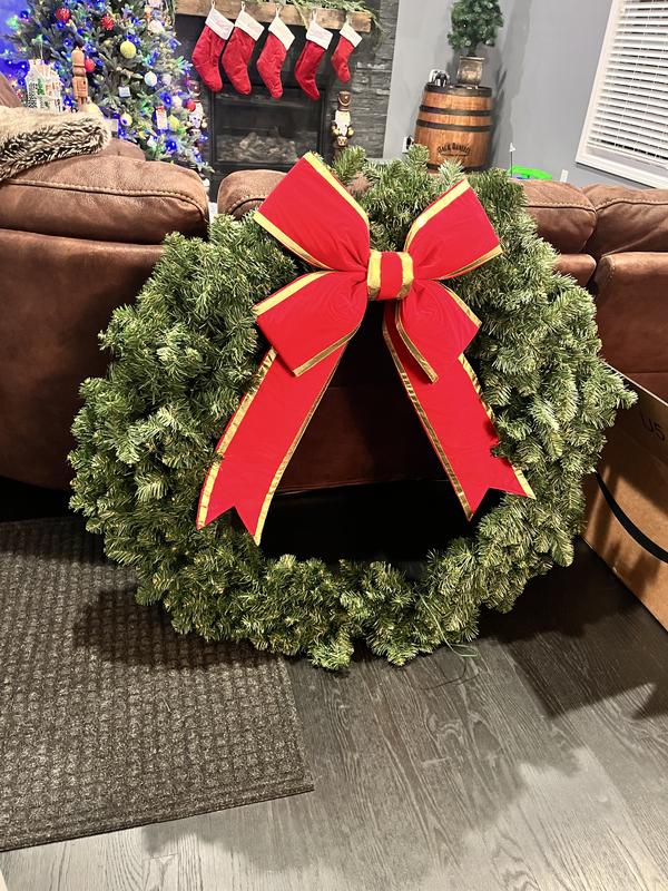 Red Sleigh 24-in Red Commercial Nylon Outdoor Christmas Bow - Large 4 ...