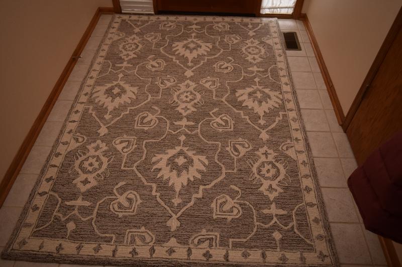 allen + roth Callaway 8 x 10 (ft) Tufted Wool Mocha Rectangular Indoor ...