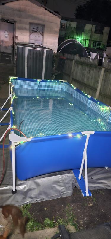 Intex 14.75ft x 33in Rectangular Frame Above Ground Outdoor Backyard ...