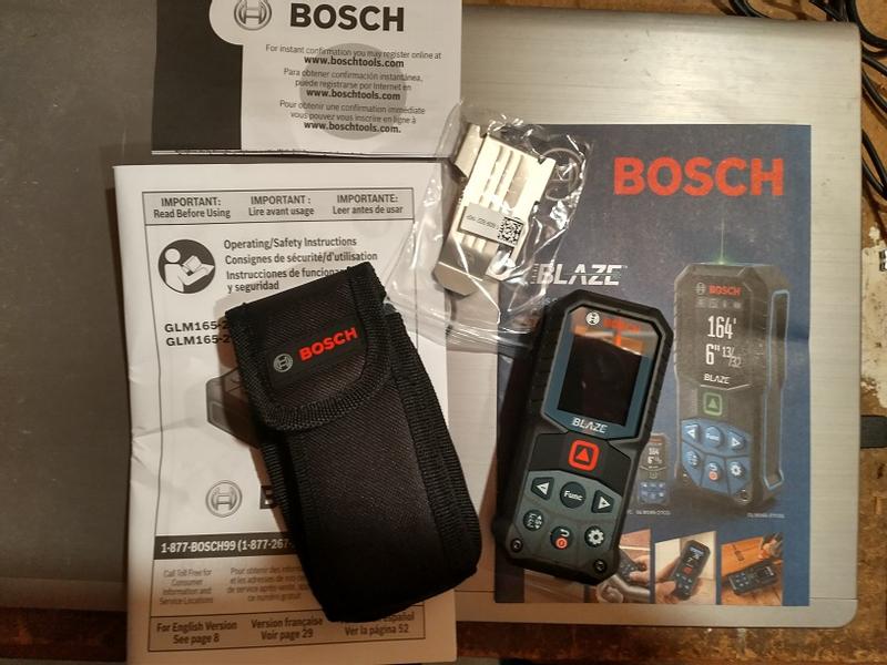 Shop Bosch BLAZE Red-Beam 165 ft. Laser Distance Measurer with 3.7V Lithium-Ion Battery at Lowes.com