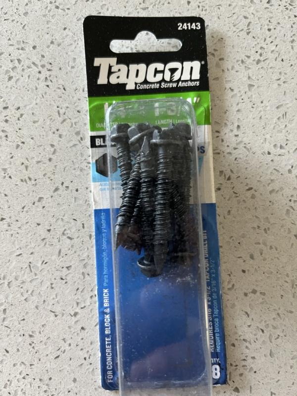 Tapcon 1/4-in x 2-3/4-in Concrete Screws Anchors (8-Pack) 24189 at Lowes.com