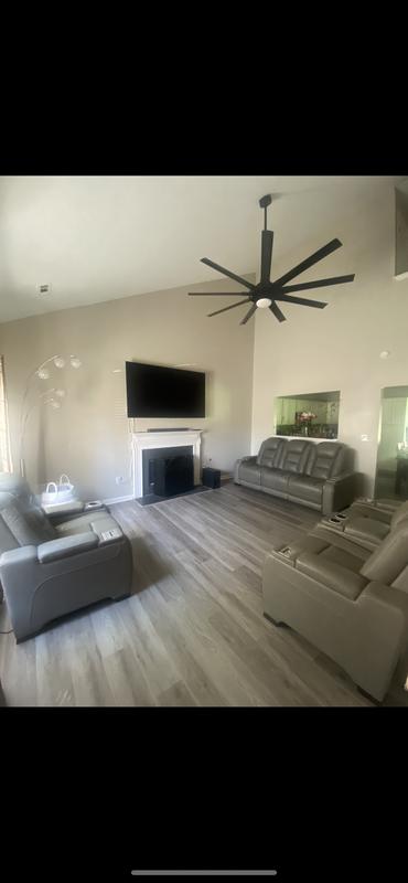 Kviflon 72 in White Ceiling Fan with Light Indoor Outdoor Quiet DC ...