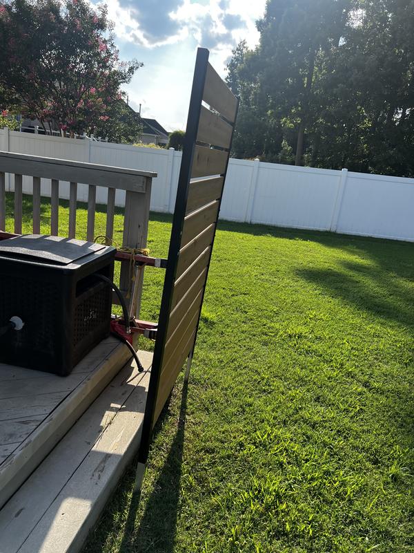 Enclo Privacy Screens No Dig Cedar 39-in W x 60.5-in H Concord Slatted ...