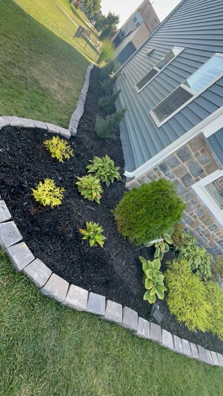 4-in H x 8-in L x 5.5-in D Brown/Charcoal Concrete Retaining Wall Block ...