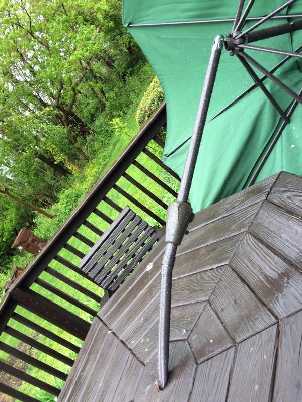 Clihome 9-ft Aluminum Red Push-button Tilt Market Patio Umbrella ...