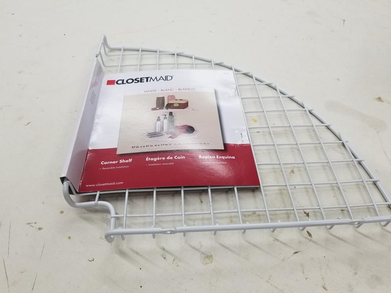 ClosetMaid Corner x 12-in White Fixed Mount Wire Shelf 8282 at Lowes.com